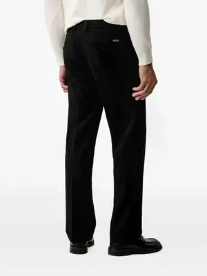 Armani Exchange Pressed-crease Tailored Trousers - Black