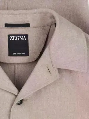 Zegna Oasi Cashmere Flap-pocket Shirt - Neutrals