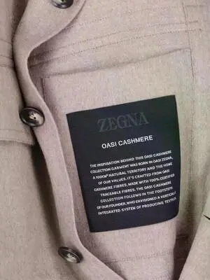 Zegna Oasi Cashmere Flap-pocket Shirt - Neutrals