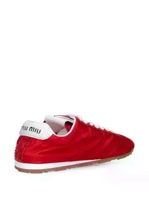 Miu Miu Plume Suede-panelled Sneakers