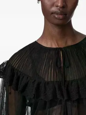 ALLSAINTS Ruffled Lace-trim Blouse