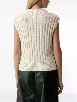 Barbour Anastasia Ribbed-knit Sleeveless Sweater