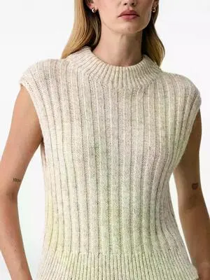 Barbour Anastasia Ribbed-knit Sleeveless Sweater
