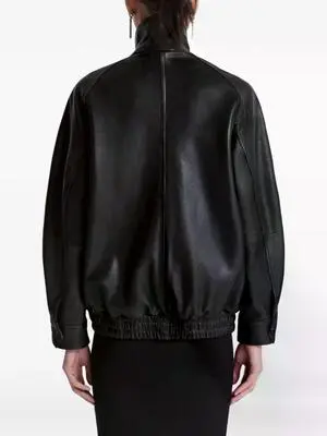 Nour Hammour Ariste High-collar Leather Jacket