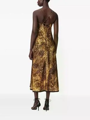 ALLSAINTS Claire Animal-print Midi Dress - Neutrals