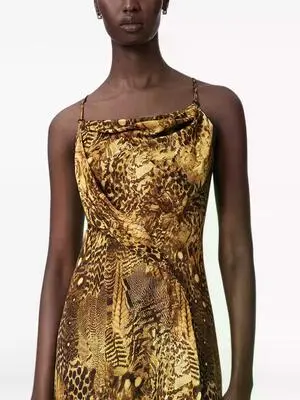 ALLSAINTS Claire Animal-print Midi Dress - Neutrals