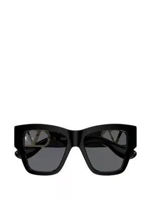 Valentino Garavani Vlogo Square-frame Sunglasses - Black
