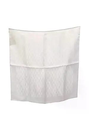 Hermès 2020s Pochette Faconnee Grand H Pocket Square - Grey