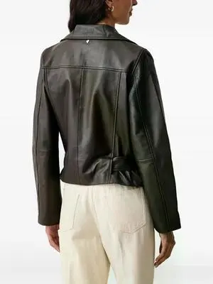 MOS MOSH Lasco Belted Leather Jacket