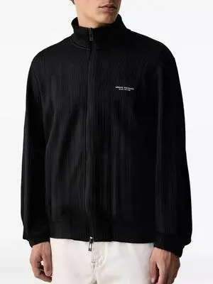 Armani Exchange Logo-print Ribbed-knit Cardigan