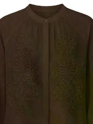 Antik Batik Marta Embroidered Flared-cuff Shirt