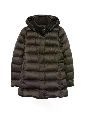 MOORER Delia Hooded Quilted Jacket - Brown