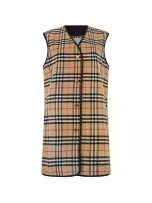 Burberry Check Wool Cashmere Warmer - Neutrals