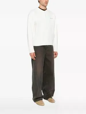 Axel Arigato Tag Embroidered-logo Bouclé Sweater