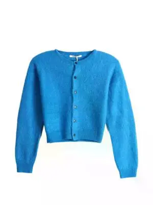 Auralee Garment-dyed Cardigan - Blue