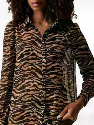 MORGAN Tiger-print Button-down Shirt
