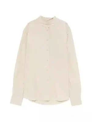 MARIA TURRI Frayed-edge Button-up Shirt