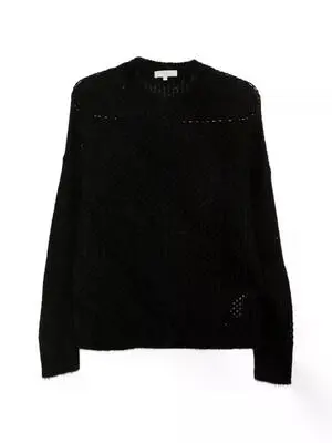 Antonelli Firenze Brembana Open-knit Crew-neck Sweater - Black