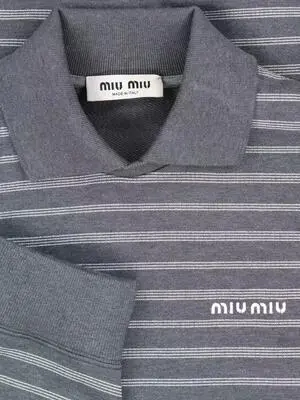 Miu Miu Striped Polo Top