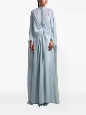 GEMY MAALOUF Embellished-trim Kaftan Dress - Blue