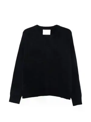 Soft Goat Ribbed-trim Raglan-sleeve Sweater