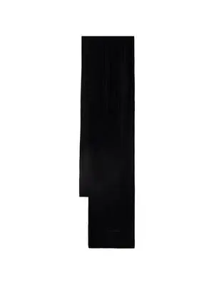 Armani Exchange Logo-embroidered Knitted Scarf - Black