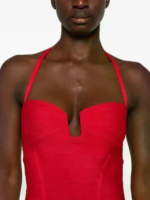 Herve Leger Holly Bandage Halterneck Mini Dress
