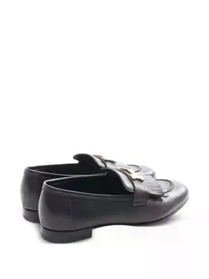 Hermès 2020s Royale Fringed Loafers - Black