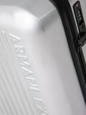 Armani Exchange Logo-embossed Ridged Luggage