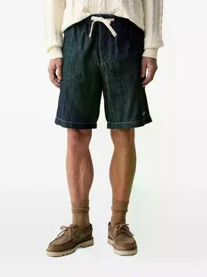 Armani Exchange Drawstring Denim Shorts - Blue