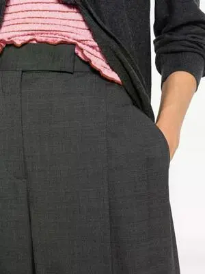 MSGM Pleated Wide-leg Trousers - Grey