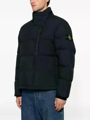 Stone Island Quilted Logo-patch Coat