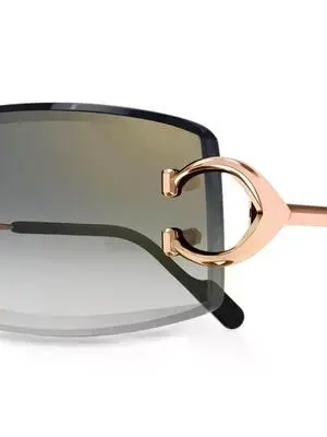 Cartier Rimless Rectangle-frame Sunglasses