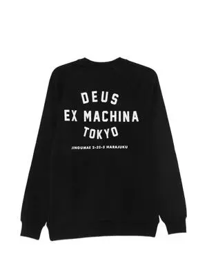 Deus Ex Machina Logo-print Raglan-sleeve Sweatshirt - Black
