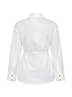 Liu Jo Drawstring-waist Long-sleeve Shirt - White