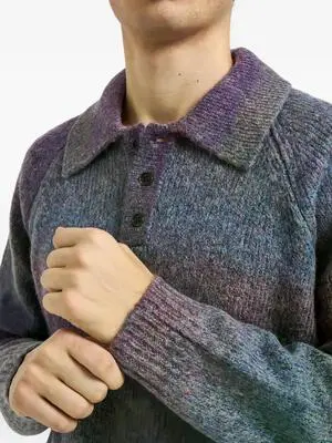 LES DEUX Knitted Raglan-sleeve Polo Shirt