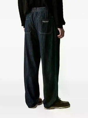 Armani Exchange Drawstring-waist Logo-embroidered Jeans