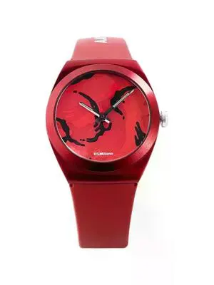 AAPE BY *A BATHING APE X D1 Canva 34mm Watch - Red