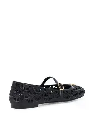 Valentino Garavani Ondette Rubber Ballerina With Scallop Pattern 05mm