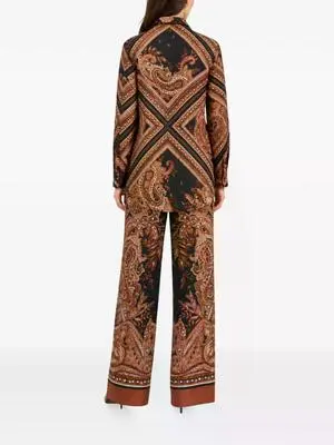CLIPS Paisley-print Trousers - Brown