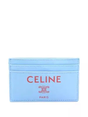 Celine 2020s Medium Triomphe Logo Cardholder - Blue