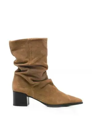 SUMMERY COPENHAGEN Slouchy Pointed-toe Boots - Neutrals