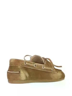 Miu Miu Faded Suede Deck Shoes