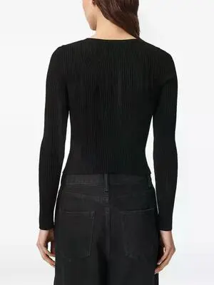 ALLSAINTS Ribbed-knit Zip-up Cardigan