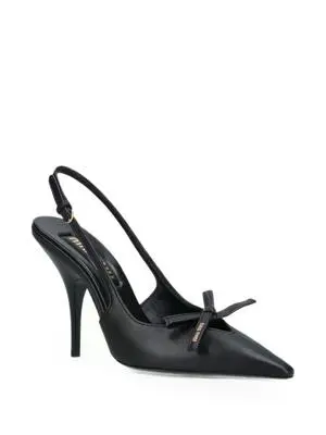MIU MIU Bow-detail Slingback Pumps