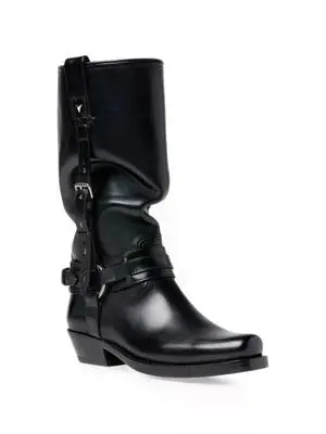 Fendi Count Buckled Leather Boots