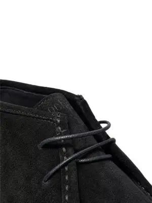 POCHE PARIS Cipele Lace-up Suede Boots - Black