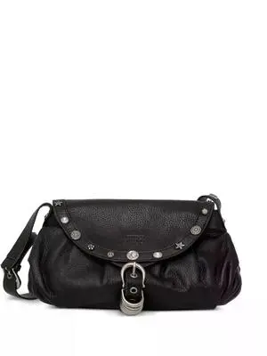 Miss Sixty Stud-embellished Buckle-detail Shoulder Bag - Black