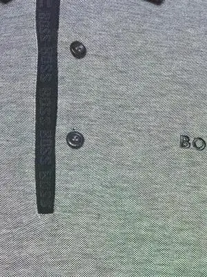 BOSS Logo-embroidered Polo Shirt - Grey
