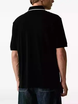 Armani Exchange Logo-embroidered Tipped Polo Shirt